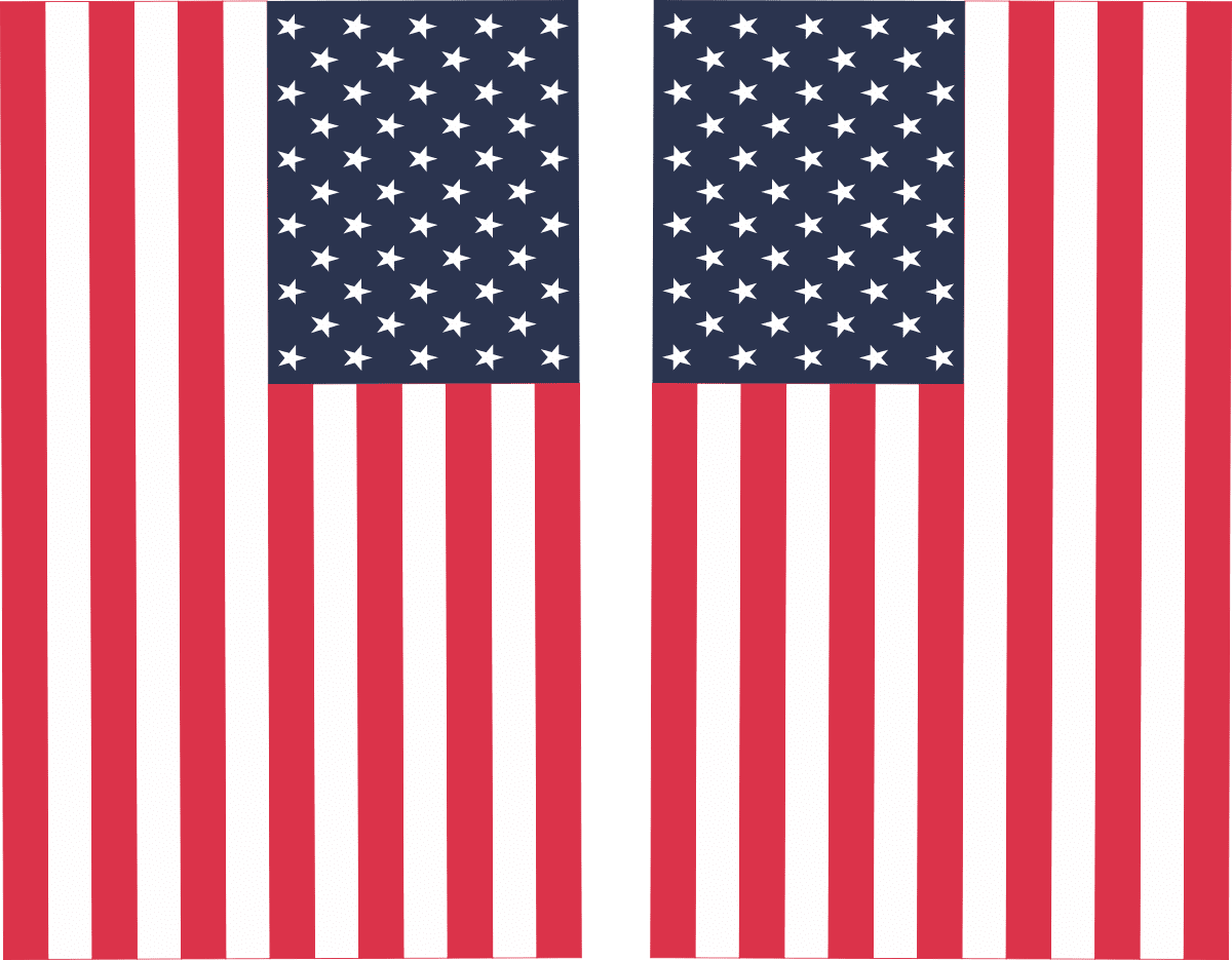 American Flag & Reverse American Flag Decal