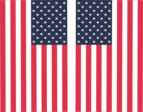 American Flag & Reverse American Flag Decal