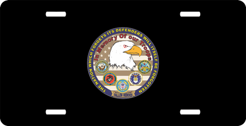 Defenders of Freedom Fallen Heroes License Plate