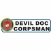 DEVIL DOC CORPSMAN VINYL TRANSFER BUMPER STICKER