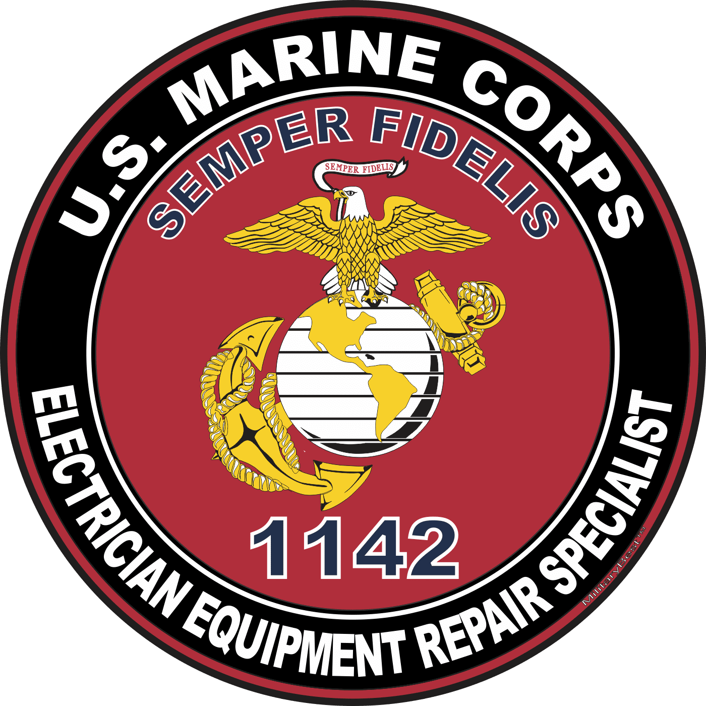 U.S.M.C. MOS 1142 Electrician Equipment Repair Specialist Decal