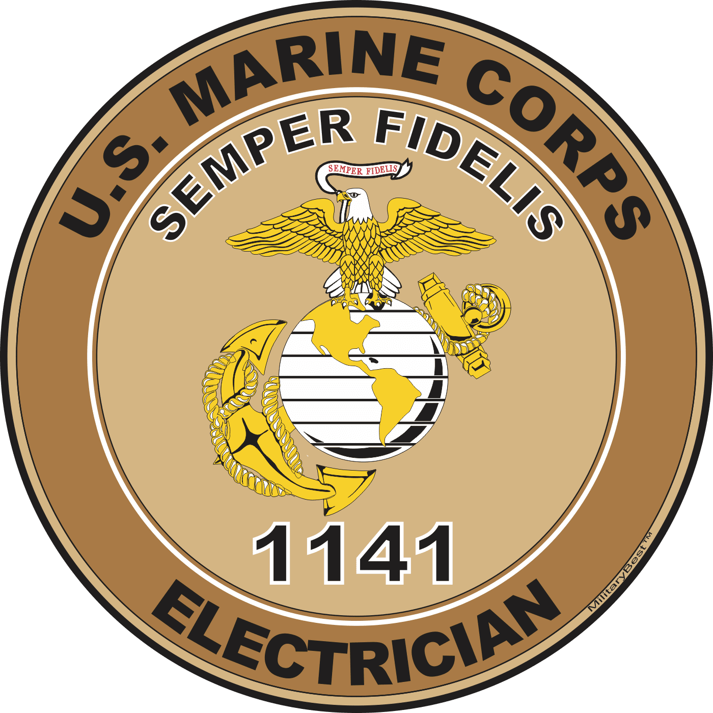 U.S.M.C. MOS 1141 Electrician Decal
