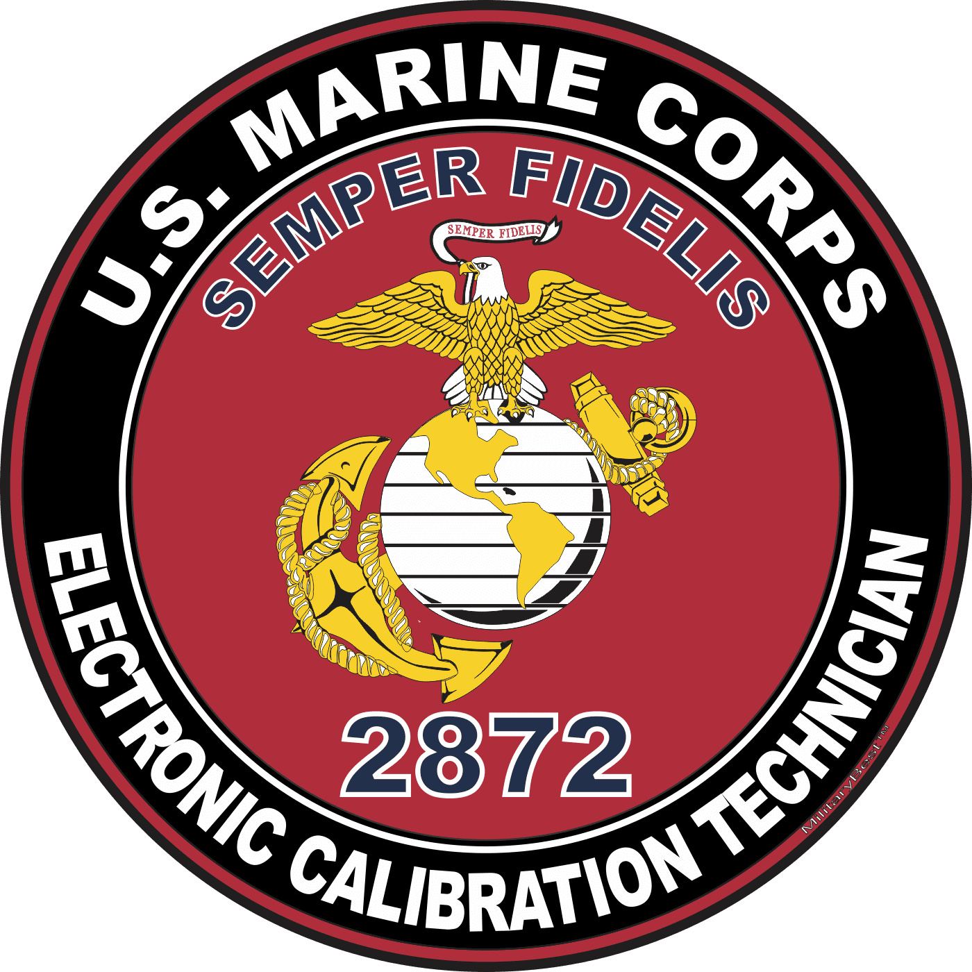U.S.M.C. MOS 2872 Electronic Calibration Technician Decal