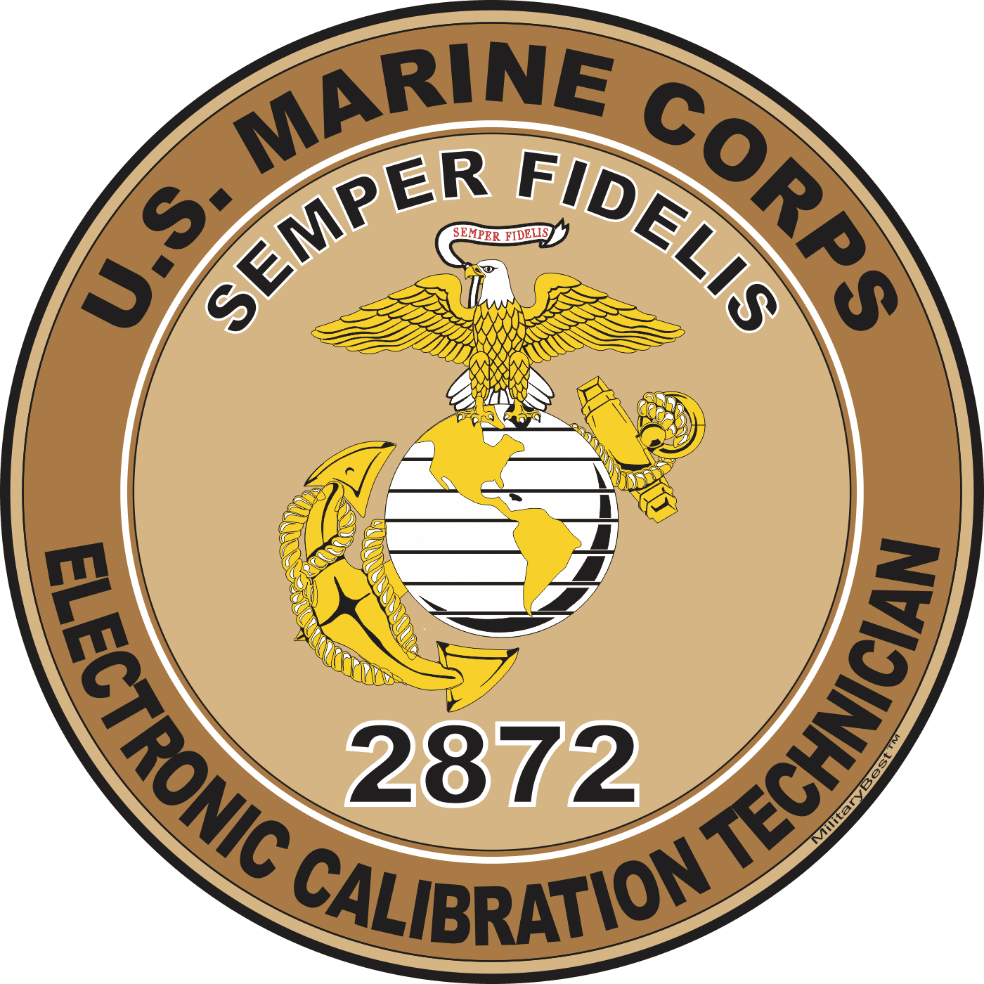 U.S.M.C. MOS 2872 Electronic Calibration Technician Decal