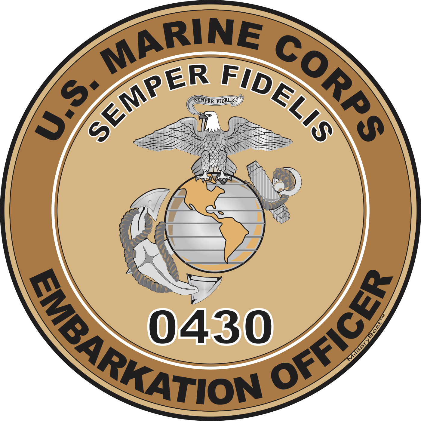 U.S.M.C. MOS 0430 Embarkation Officer Decal