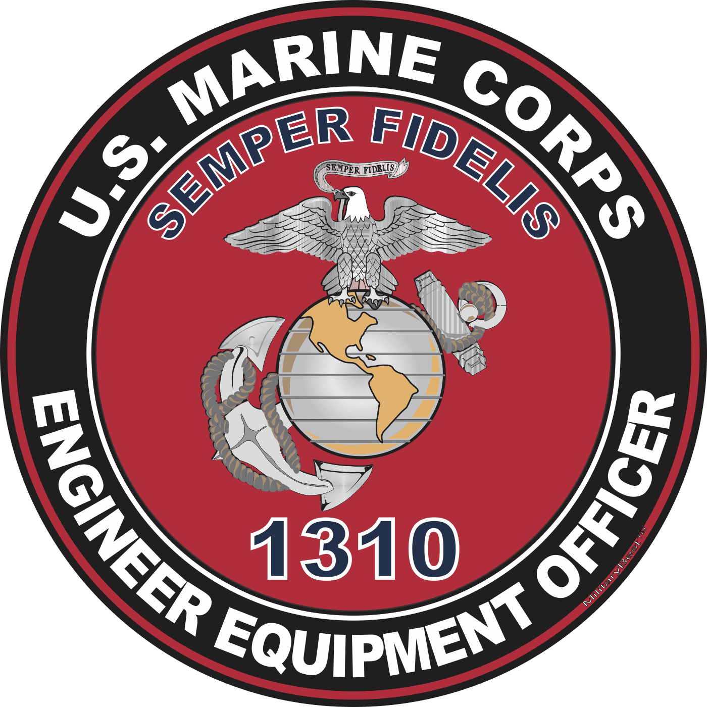 U.S.M.C. MOS 1310 Engineer Equipment Officer Decal