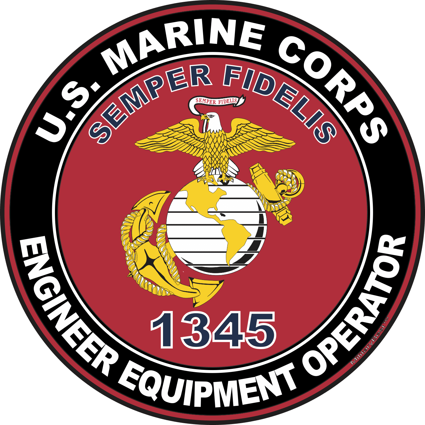 U.S.M.C. MOS 1345 Engineer Equipment Operator Decal