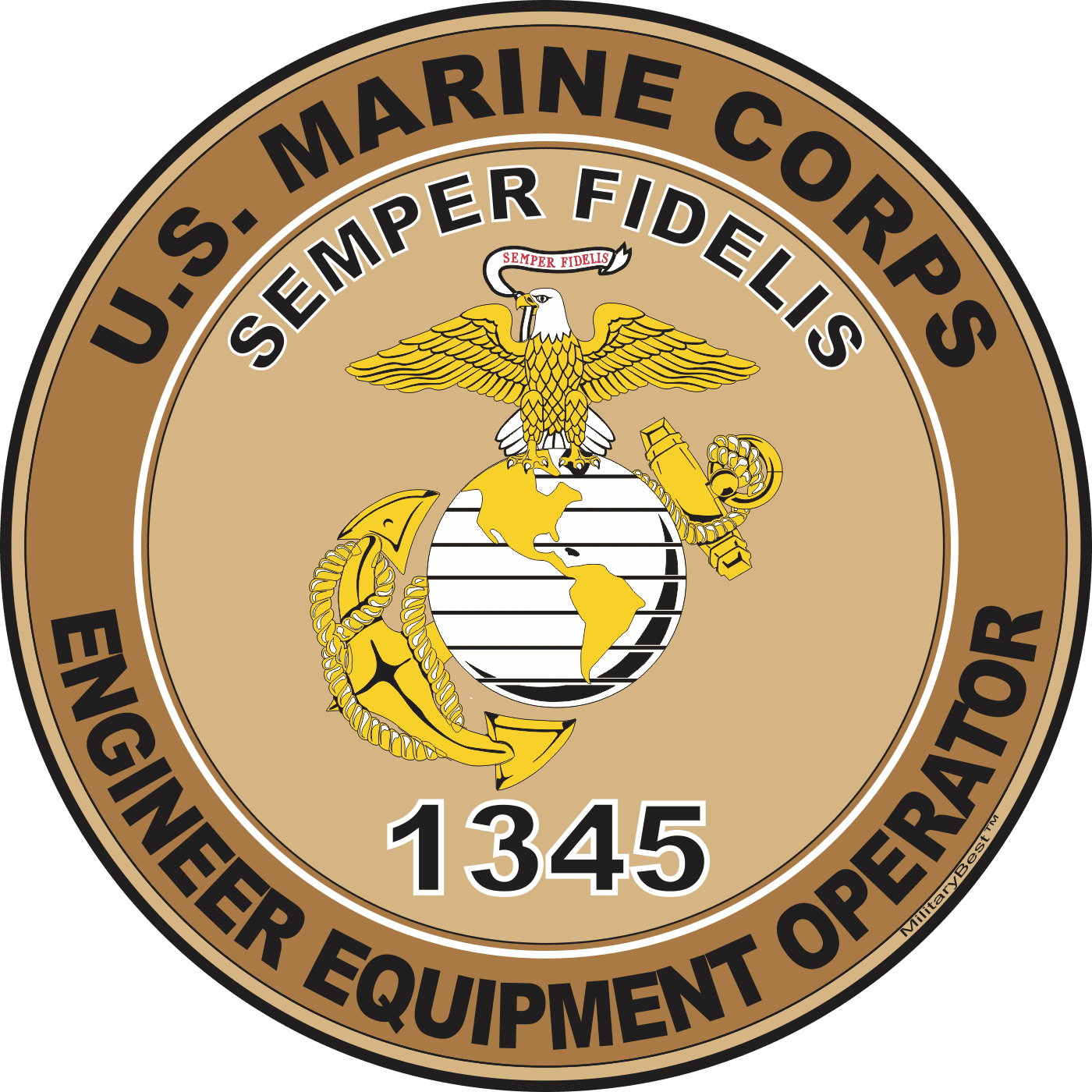 U.S.M.C. MOS 1345 Engineer Equipment Operator Decal