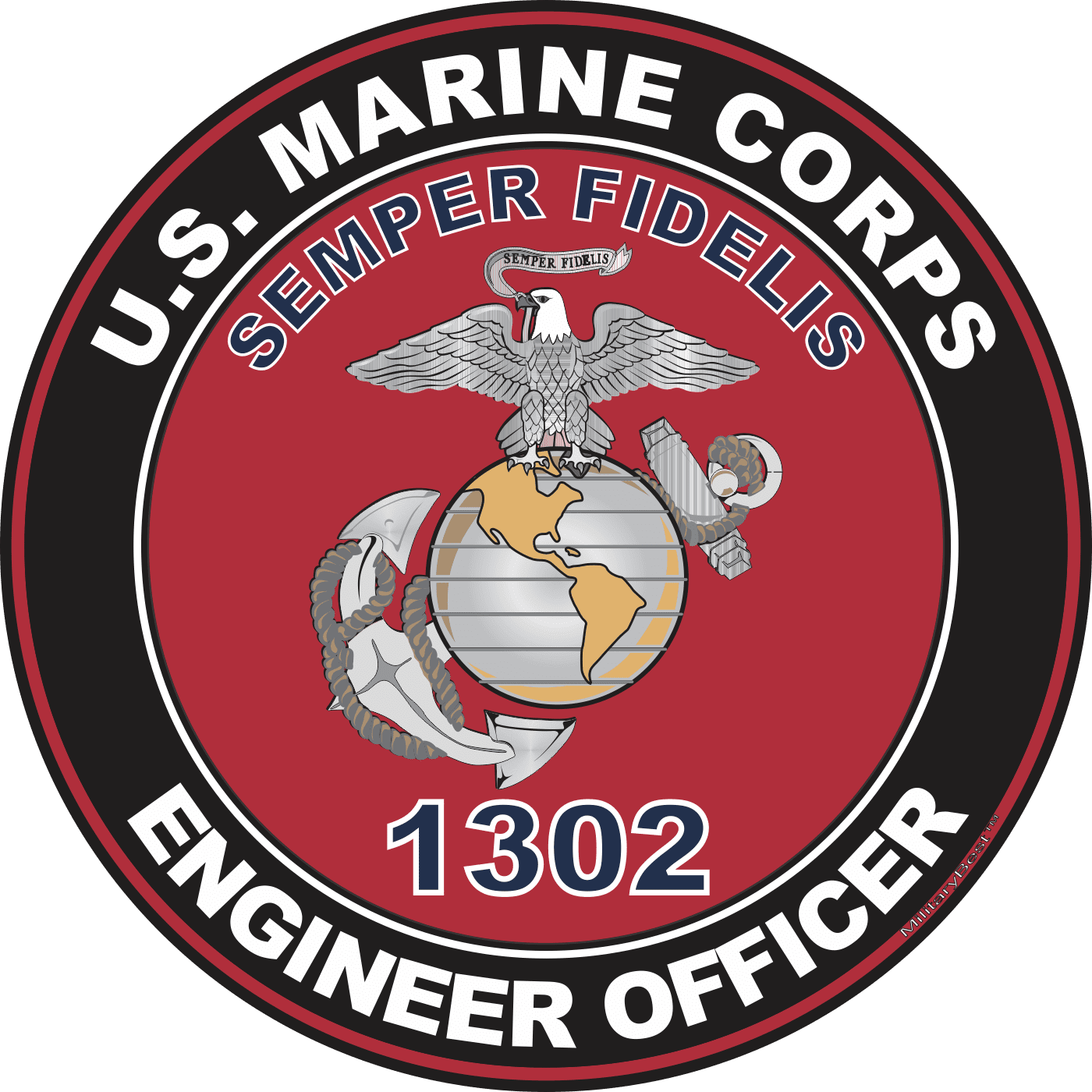 U.S.M.C. MOS 1302 Engineer Officer Decal