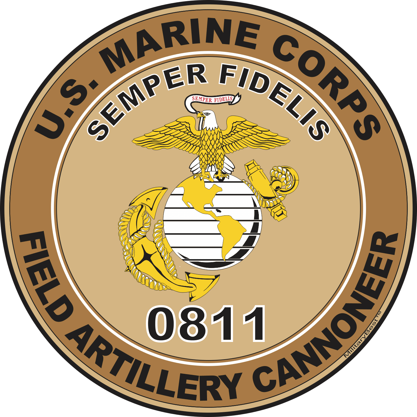 U.S.M.C. MOS 0811 Field Artillery Cannoneer Decal