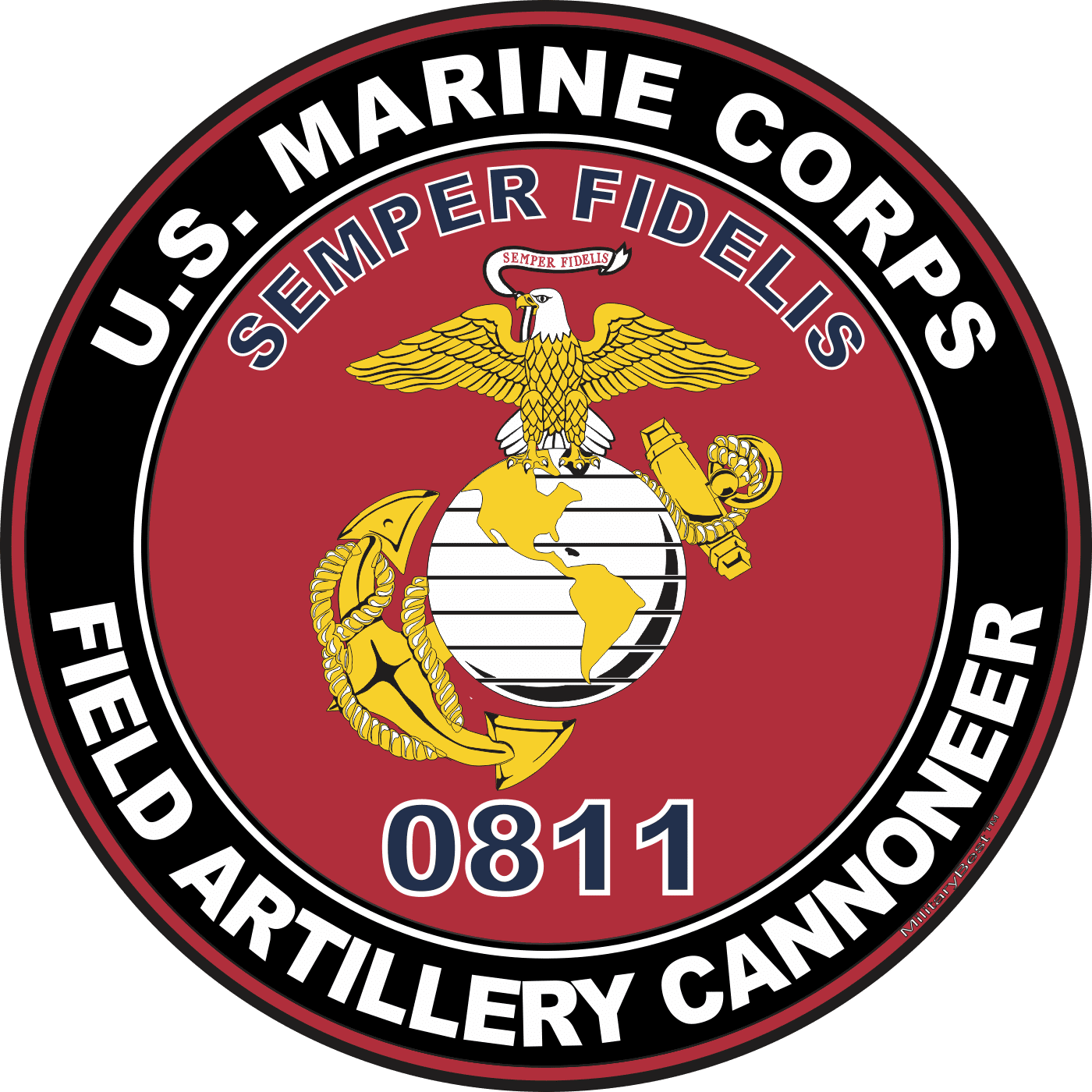 U.S.M.C. MOS 0811 Field Artillery Cannoneer Decal