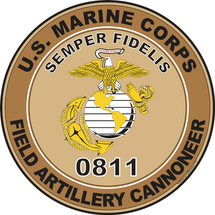 U.S.M.C. MOS 0811 Field Artillery Cannoneer Decal