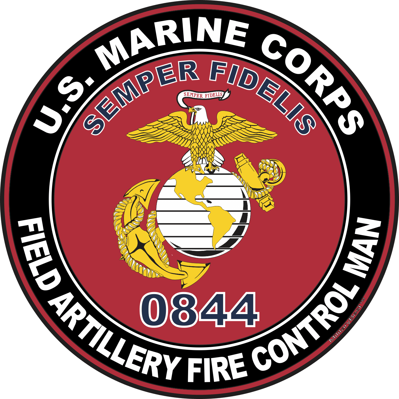 U.S.M.C. MOS 0844 Field Artillery Fire Control Man Decal
