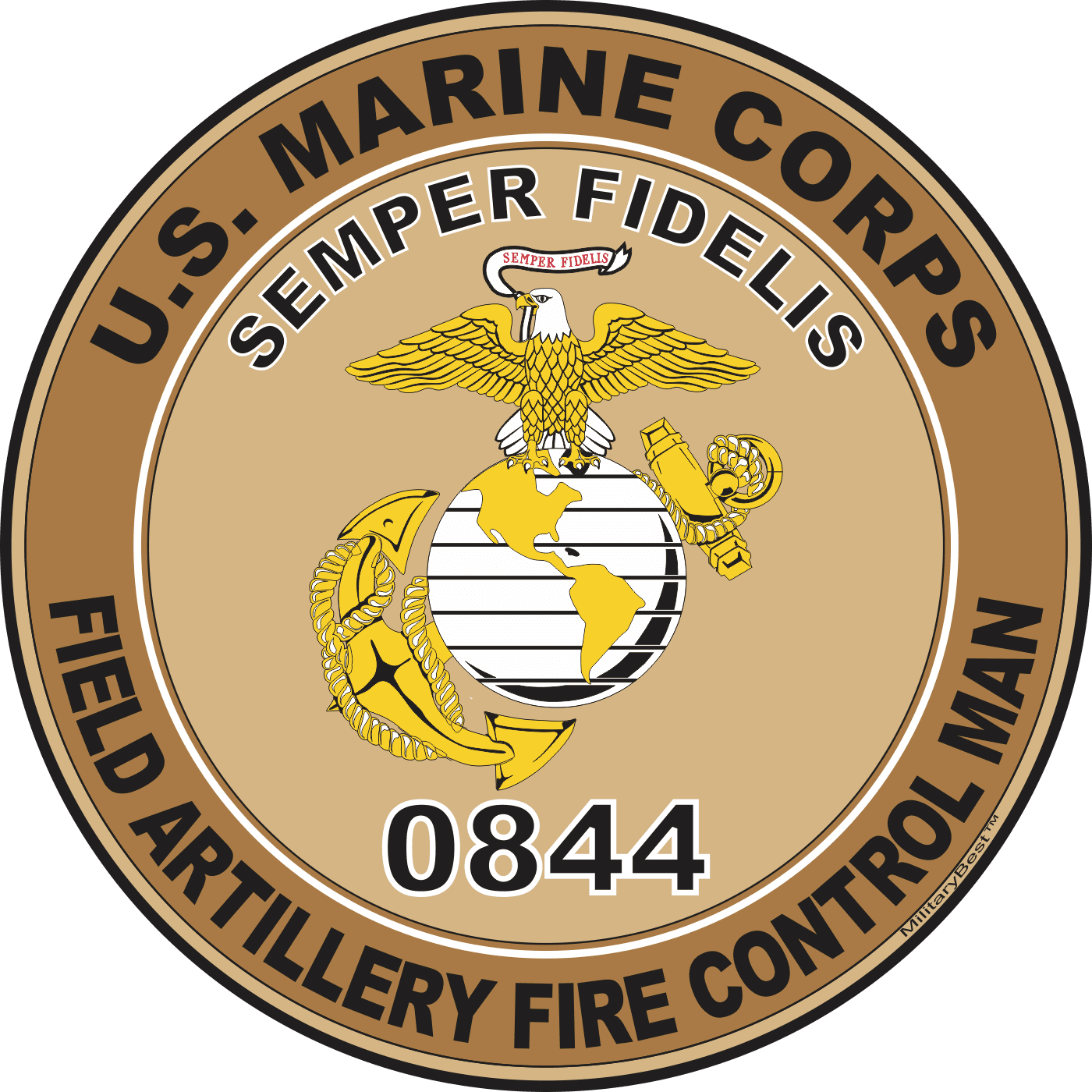 U.S.M.C. MOS 0844 Field Artillery Fire Control Man Decal