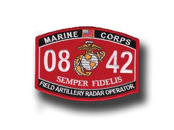 Field Artillery Radar Operator Marine Corps MOS 0842 USMC 5" Military Patch