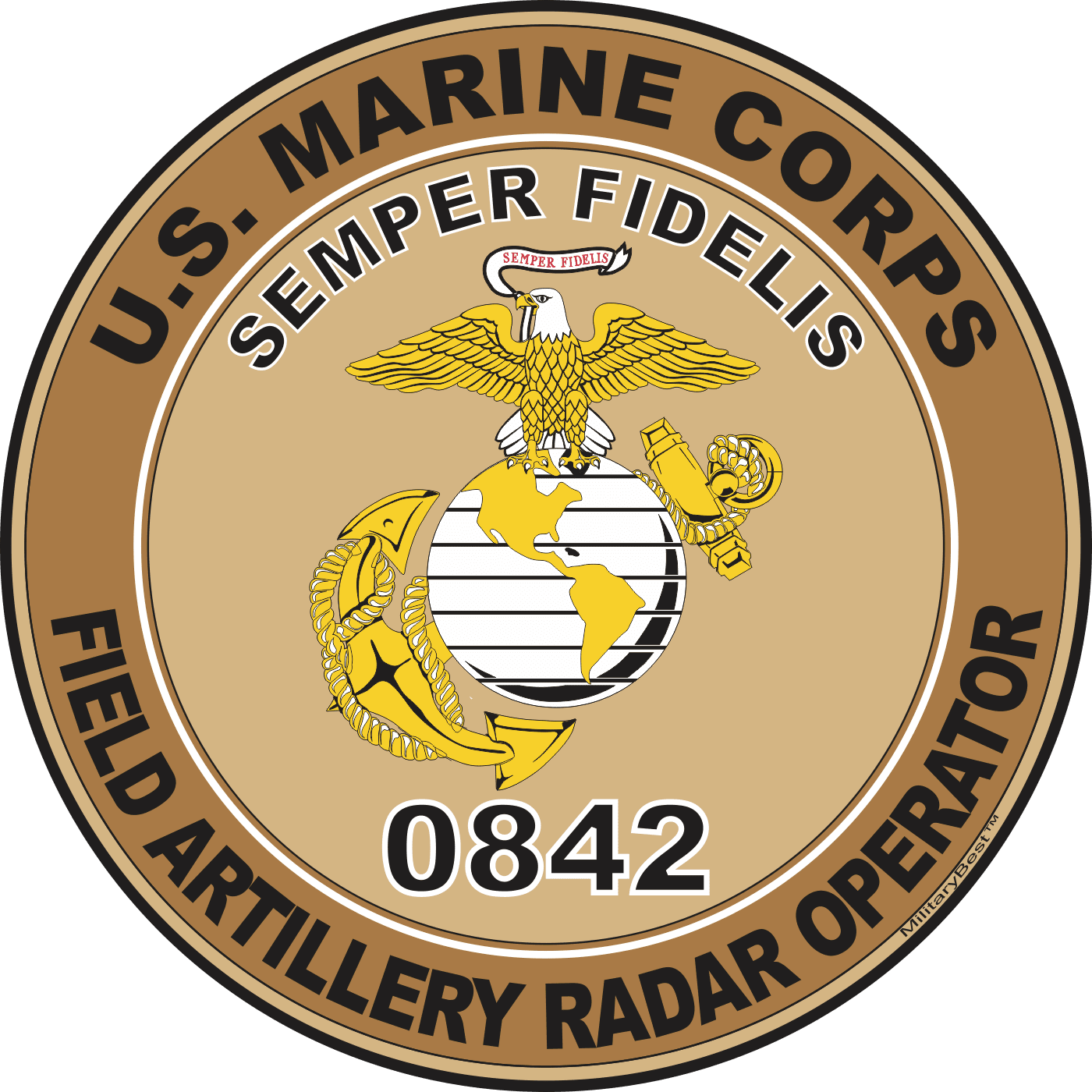U.S.M.C. MOS 0842 Field Artillery Radar Operator Decal