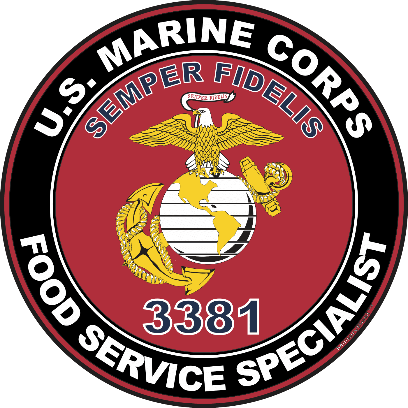 U.S.M.C. MOS 3381 Food Service Specialist Decal