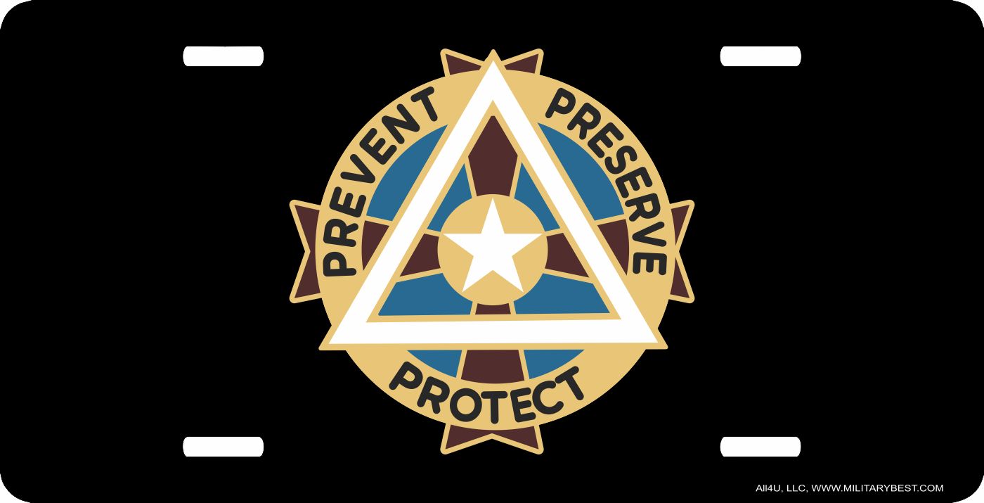 U.S. Army Fort Bliss Dental Activity Unit Crest License Plate