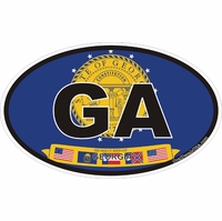 State City Patriotic Oval Decals