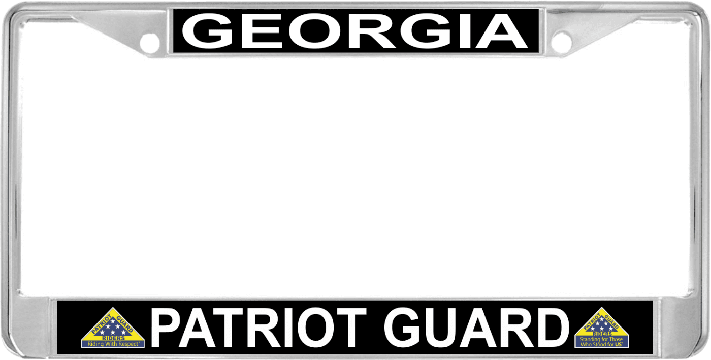 Georgia Patriot Guard Automobile License Plate Frame