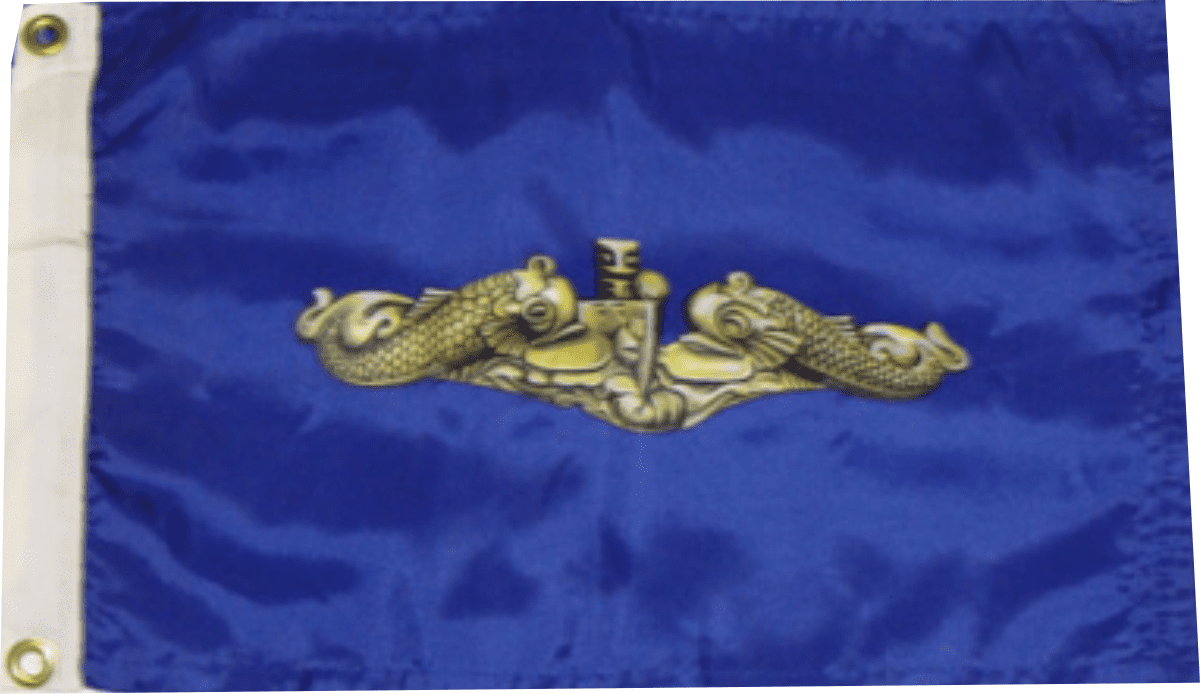 Gold Dolphins Submariner Flag (12" x 18")