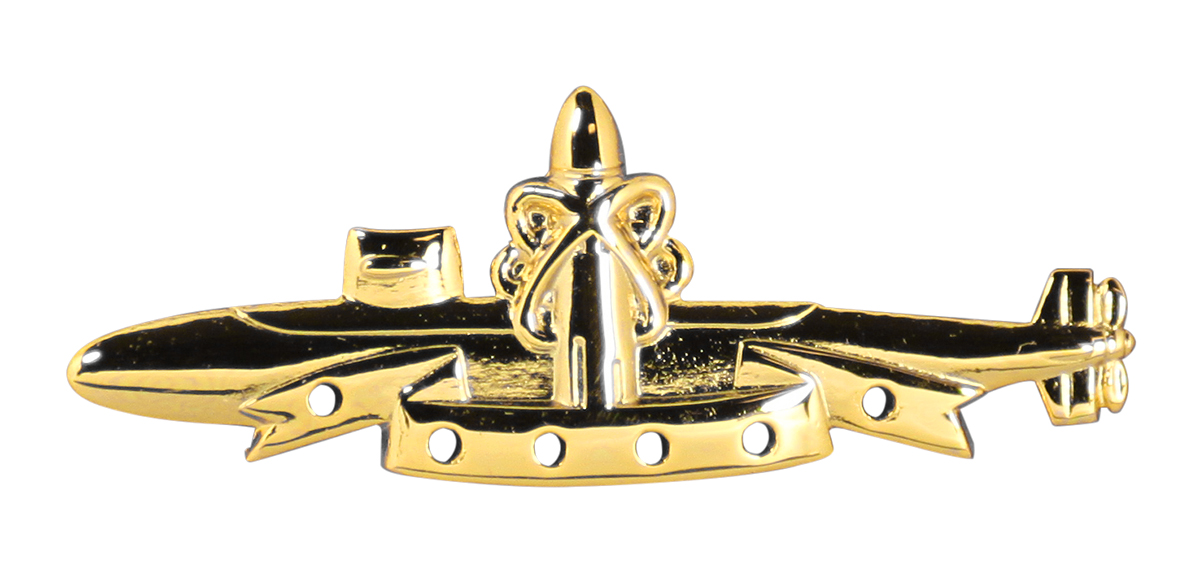 Gold Submarine Deterrent Patrol Pin