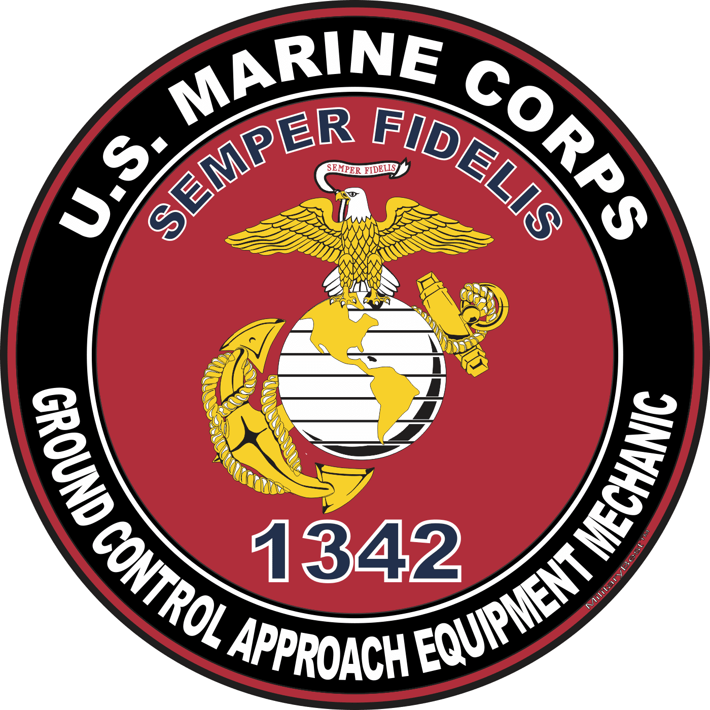 U.S.M.C. MOS 1342 Ground Control Approach Equipment Mechanic Decal