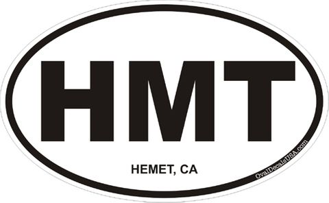 Hemet California Oval Decal