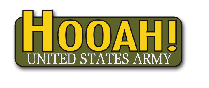 HOOAH, United States Army Vinyl Transfer Decal