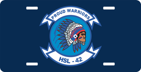 HSL-42 Proud Warriors License Plate