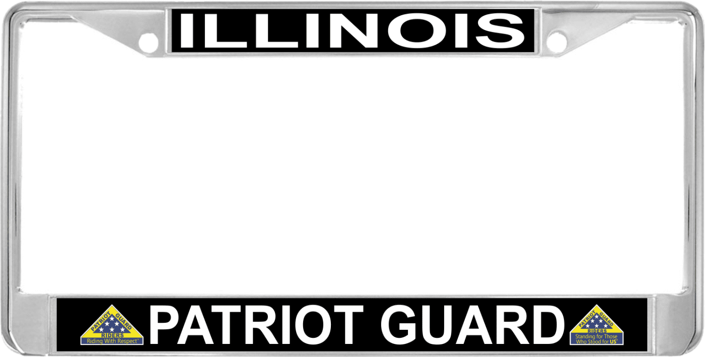 Illinois Patriot Guard Automobile License Plate Frame