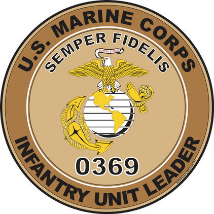 U.S.M.C. MOS 0369 Infantry Unit Leader Decal