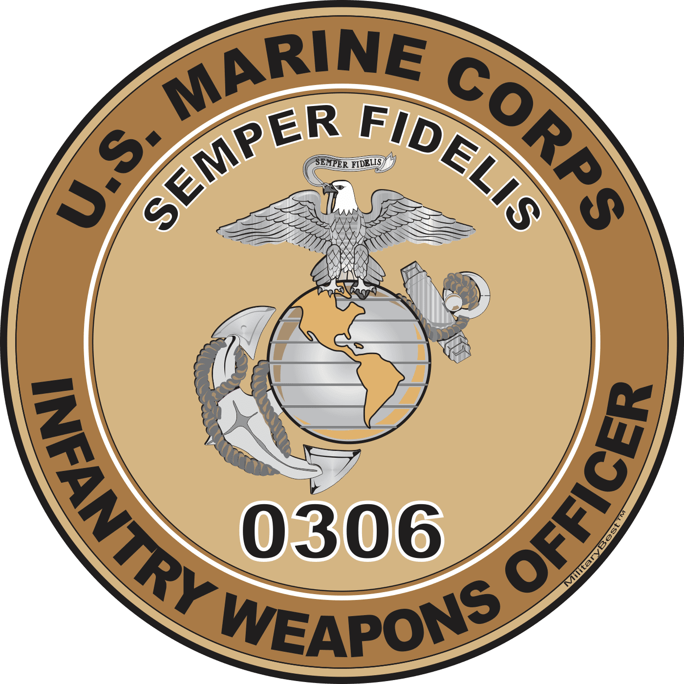 U.S.M.C. MOS 0306 Infantry Weapons Officer Decal