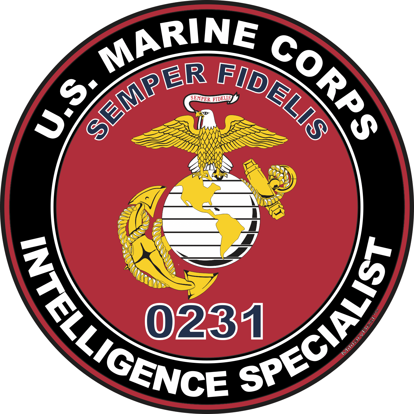 U.S.M.C. MOS 0231 Intelligence Specialist Decal