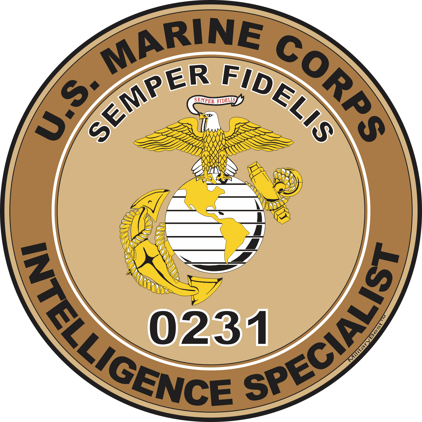 U.S.M.C. MOS 0231 Intelligence Specialist Decal