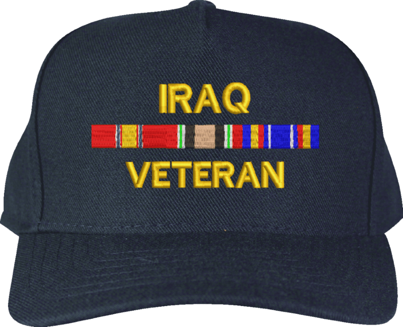 Iraq Veteran Navy Blue High Profile (Made in USA) Embroidered Cap