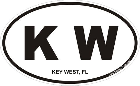 Key West Florida Oval Decal