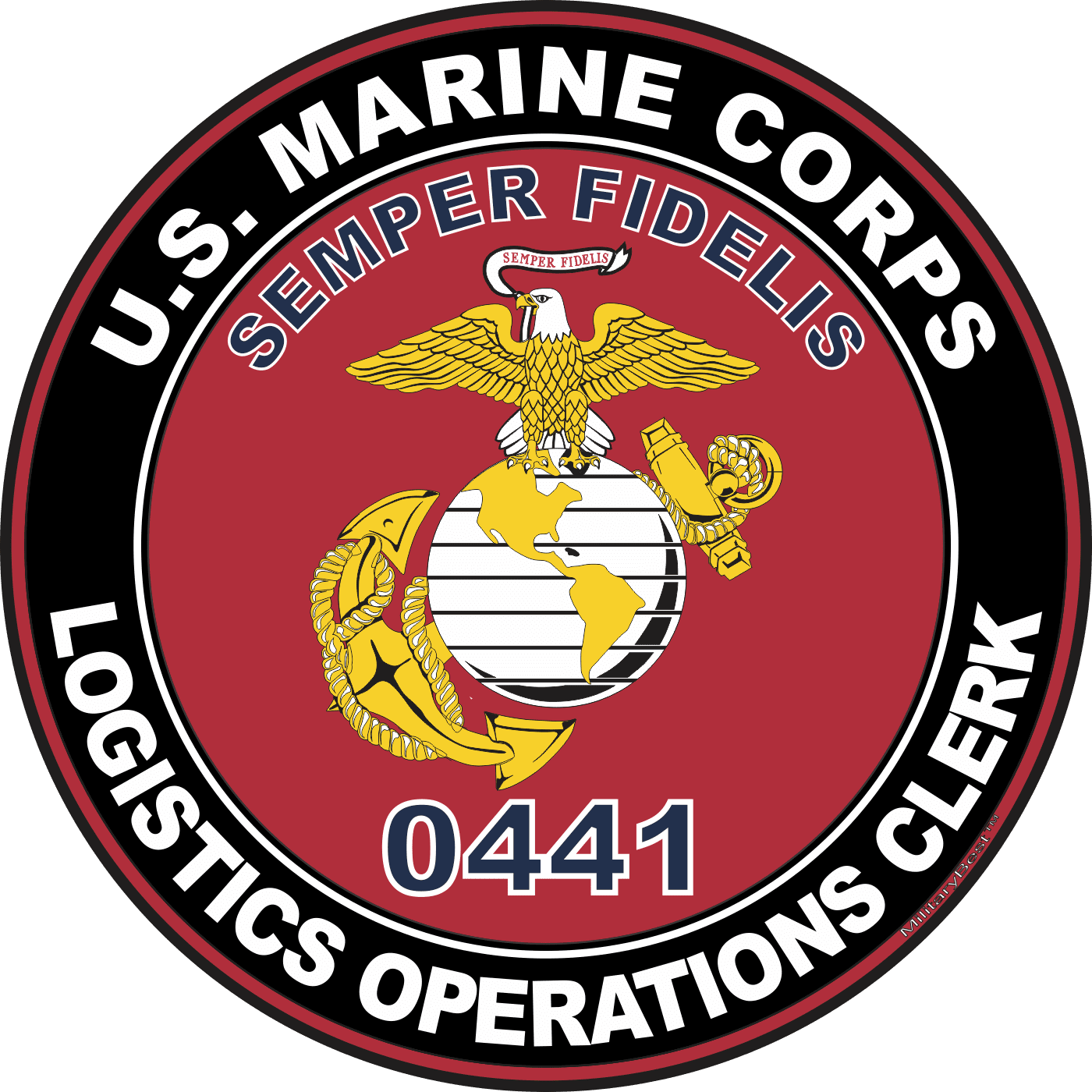 U.S.M.C. MOS 0441 Logistics Operations Clerk Decal