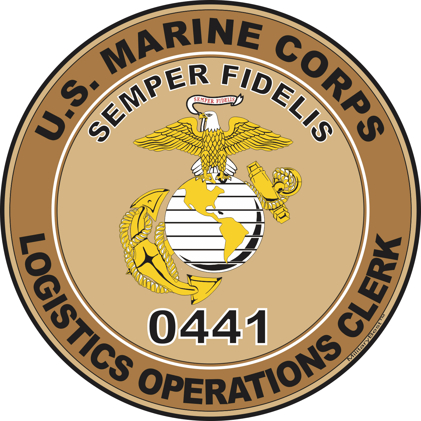 U.S.M.C. MOS 0441 Logistics Operations Clerk Decal