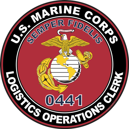 U.S.M.C. MOS 0441 Logistics Operations Clerk Decal