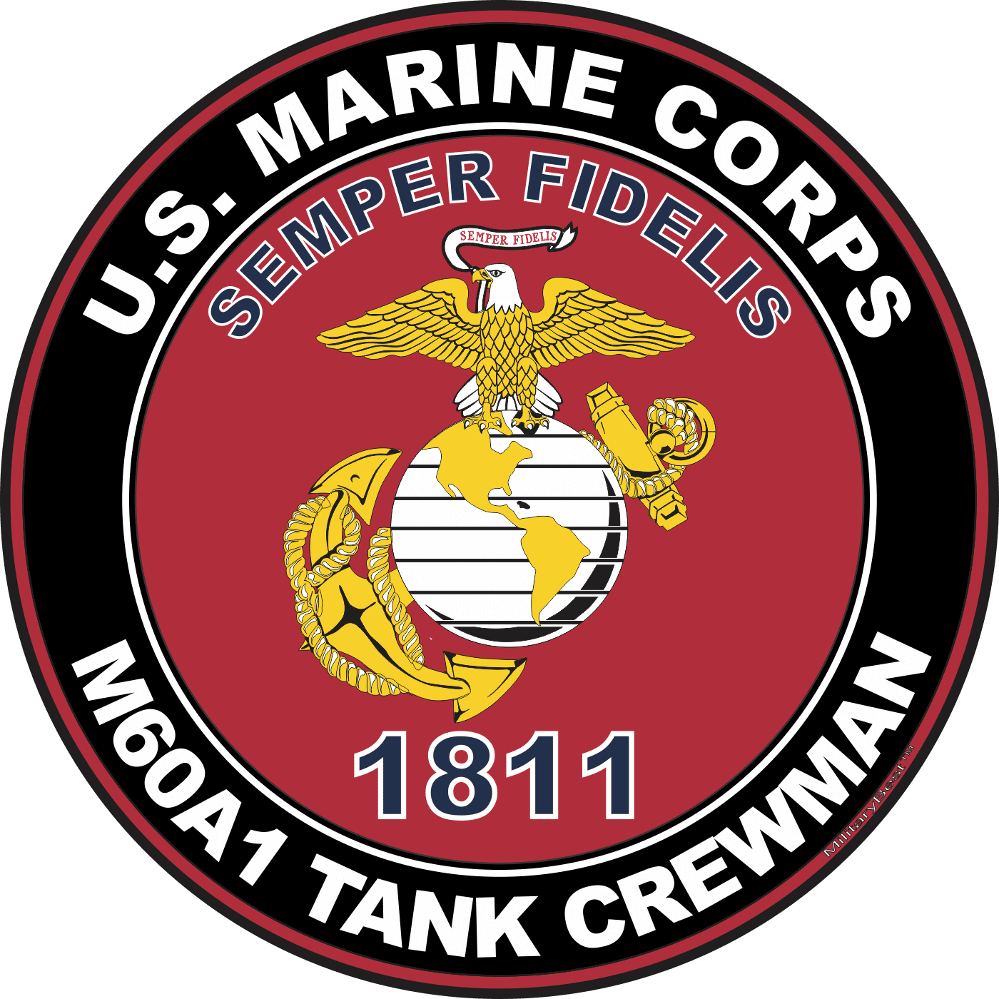 U.S.M.C. MOS 1811 M60A1 Tank Crewman Decal