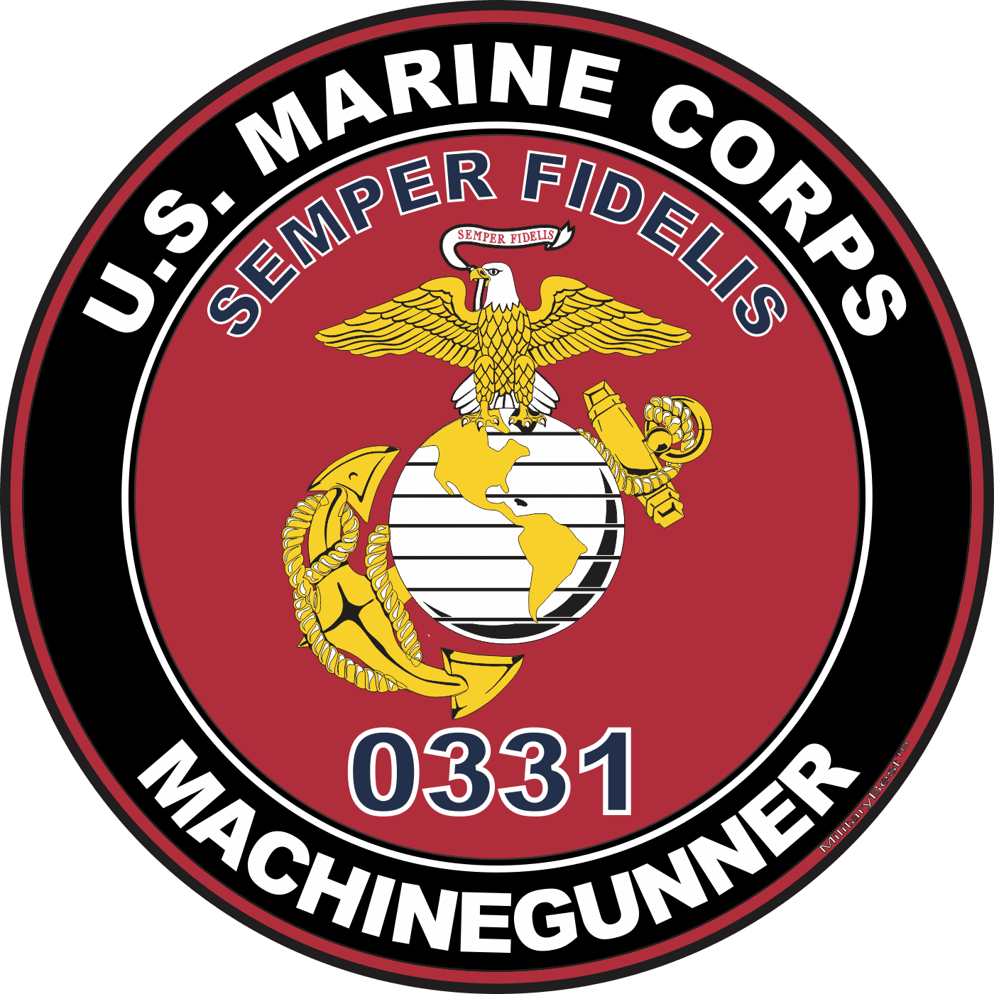 U.S.M.C. MOS 0331 Machinegunner Decal