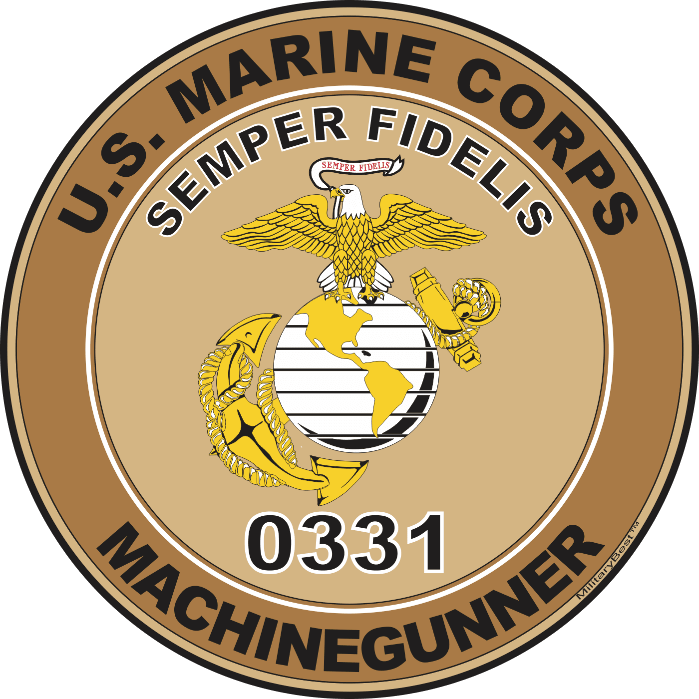 U.S.M.C. MOS 0331 Machinegunner Decal
