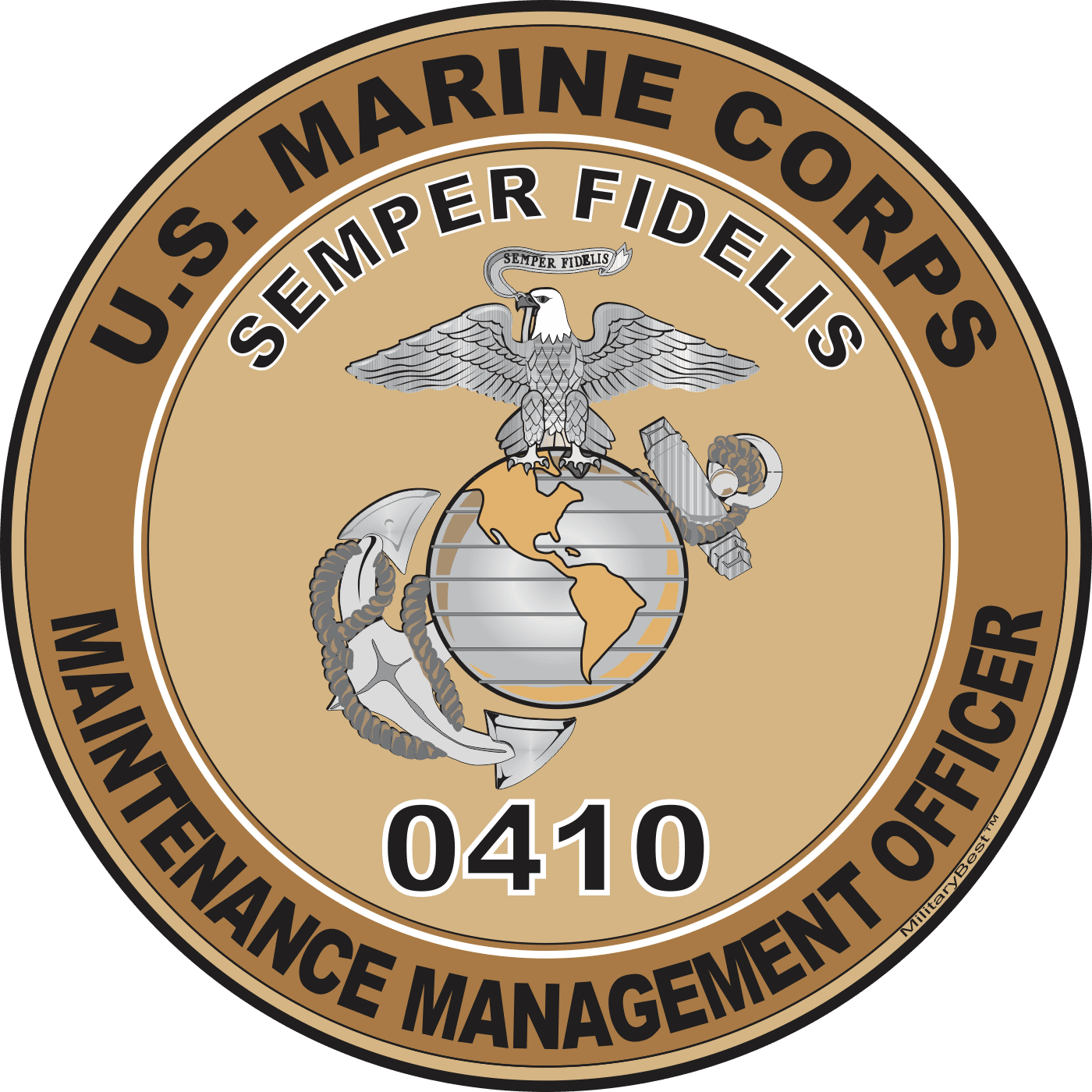 U.S.M.C. MOS 0410 Maintenance Management Officer Decal