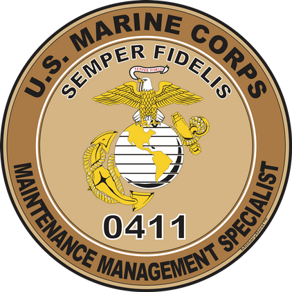 U.S.M.C. MOS 0411 Maintenance Management Specialist Decal