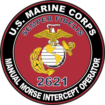 U.S.M.C. MOS 2621 Manual Morse Intercept Operator Decal