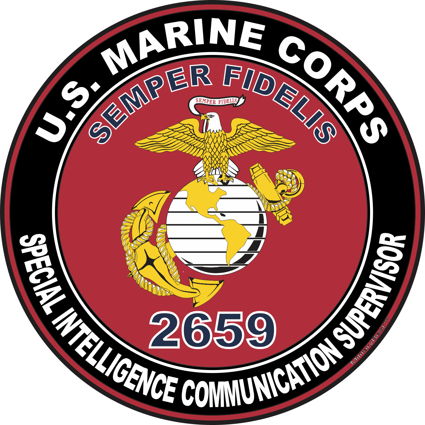 U.S.M.C. MOS 2659 Special Intelligence Communication Supervisor Decal