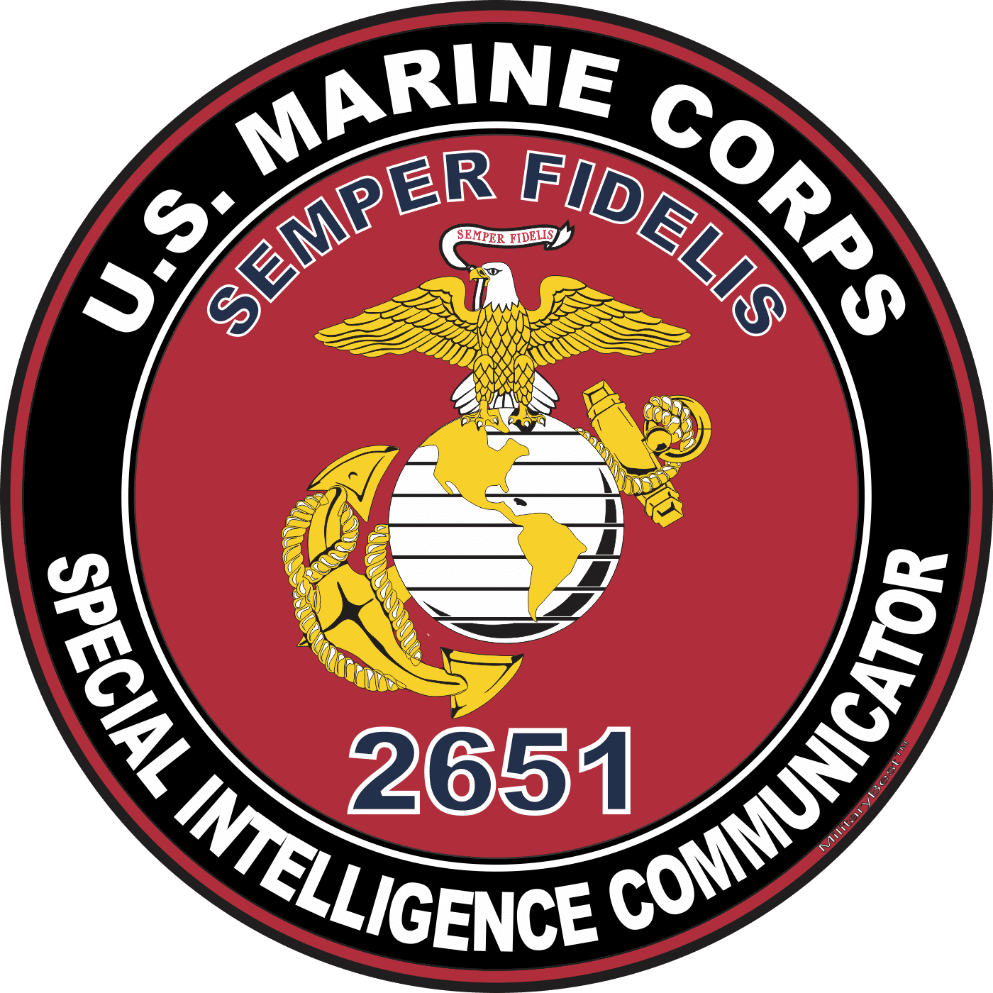 U.S.M.C. MOS 2651 Special Intelligence Communicator Decal