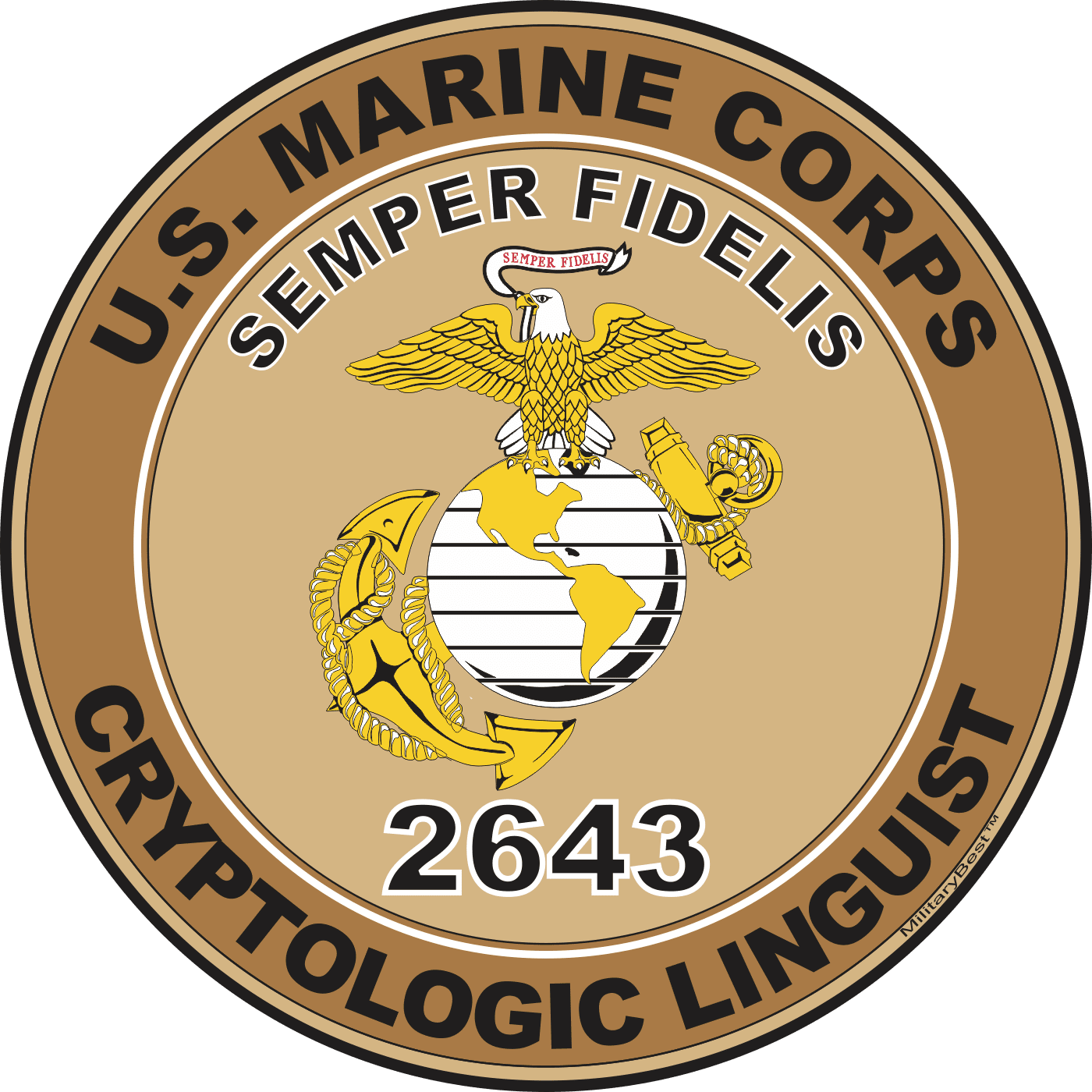 U.S.M.C. MOS 2643 Cryptologic Linguist Decal
