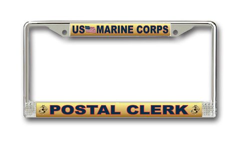 Marine Corps License Plate Frame Postal Clerk